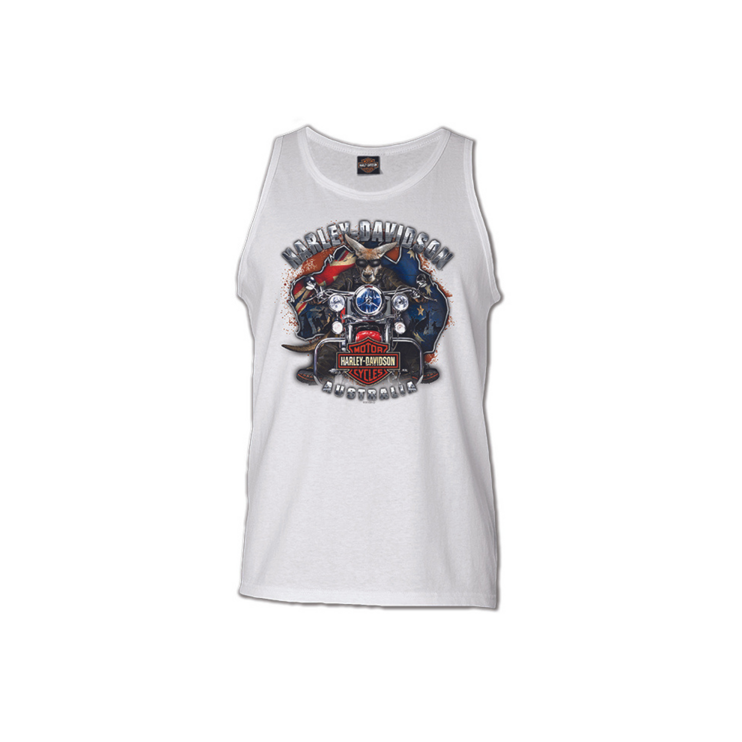 Harley-Davidson® Men's Boomer Australian White Tank – Bundaberg Harley ...